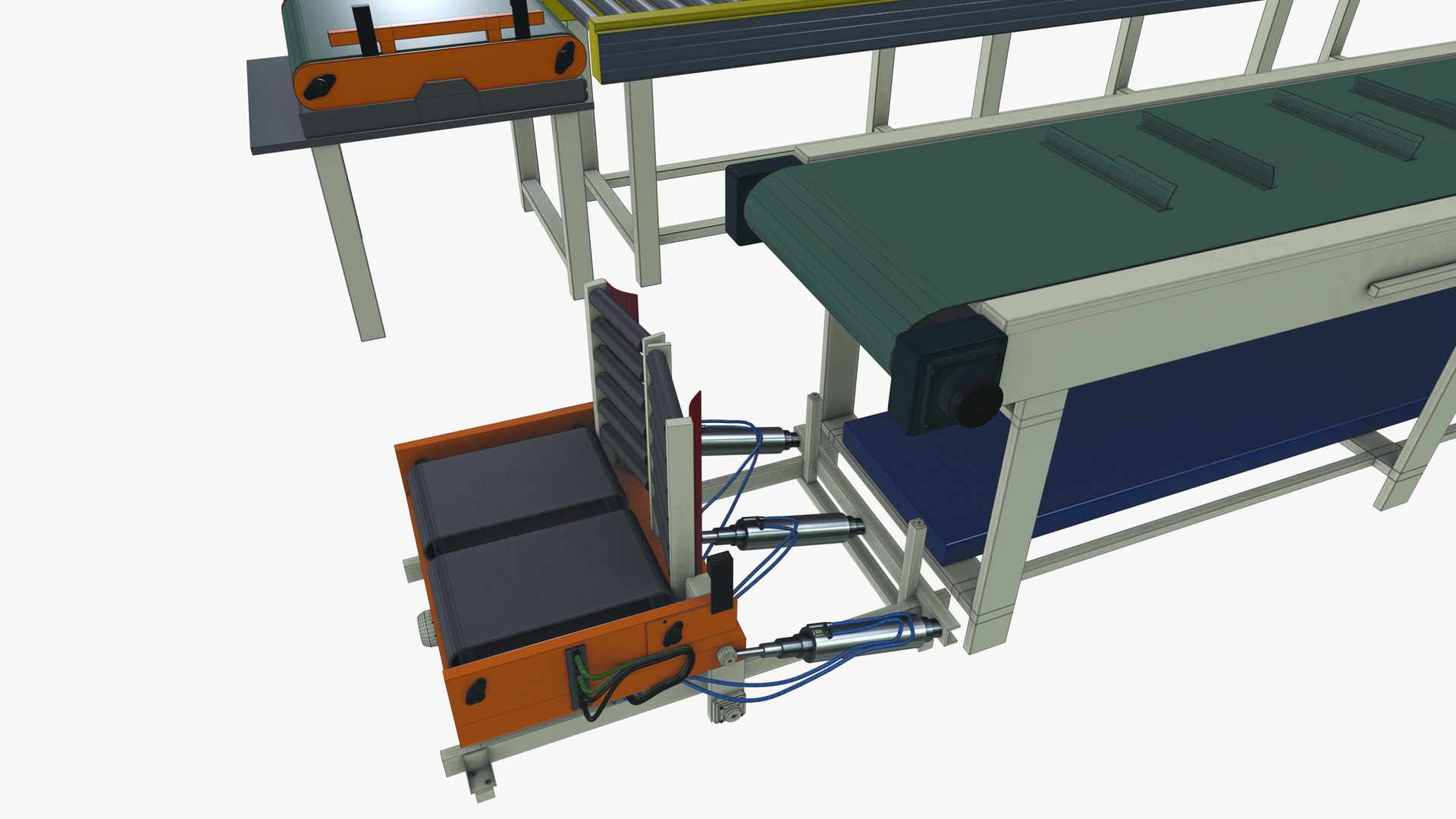 Conveyor Setup 3D Model - TurboSquid 2261461