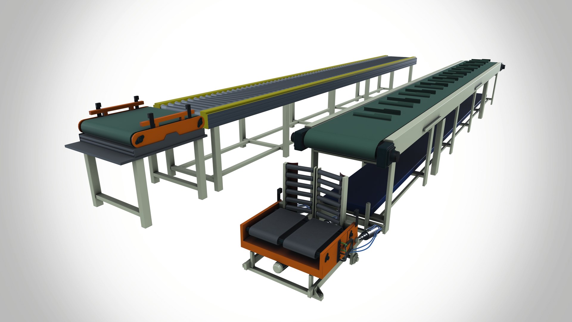 Conveyor Setup 3D Model - TurboSquid 2261461