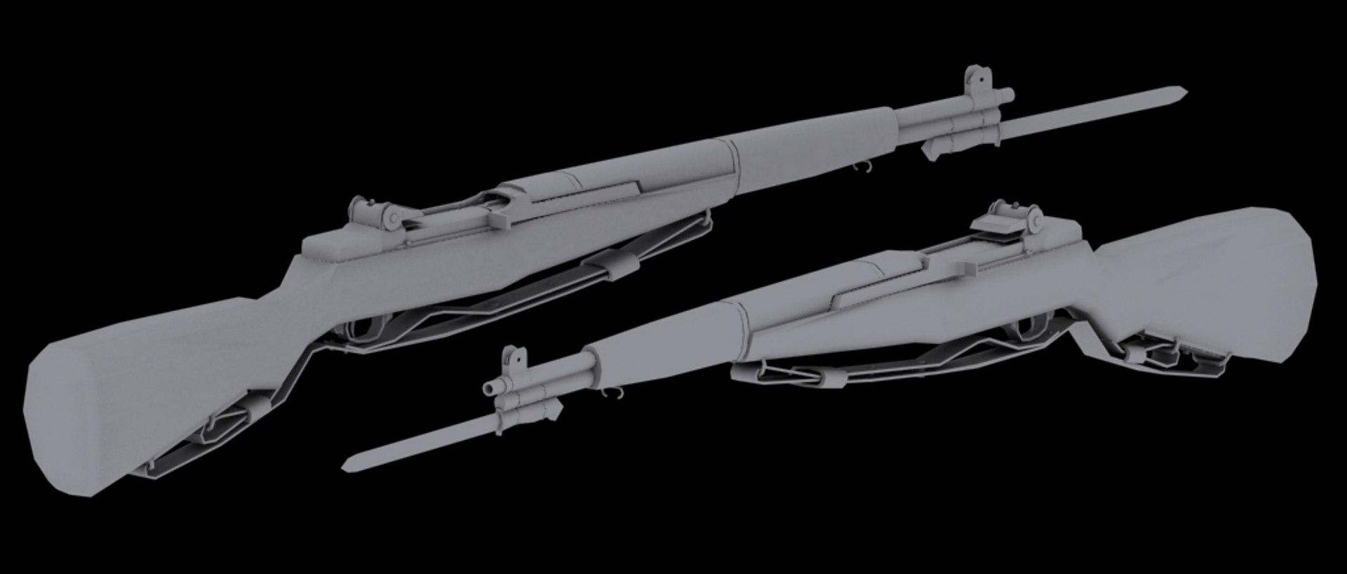 Free Garand Weapons Gun 3d Model