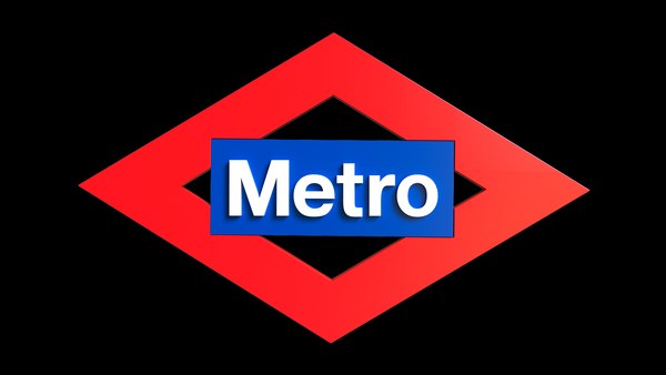 modelo 3d Logotipo del Metro de Madrid - TurboSquid 2231733