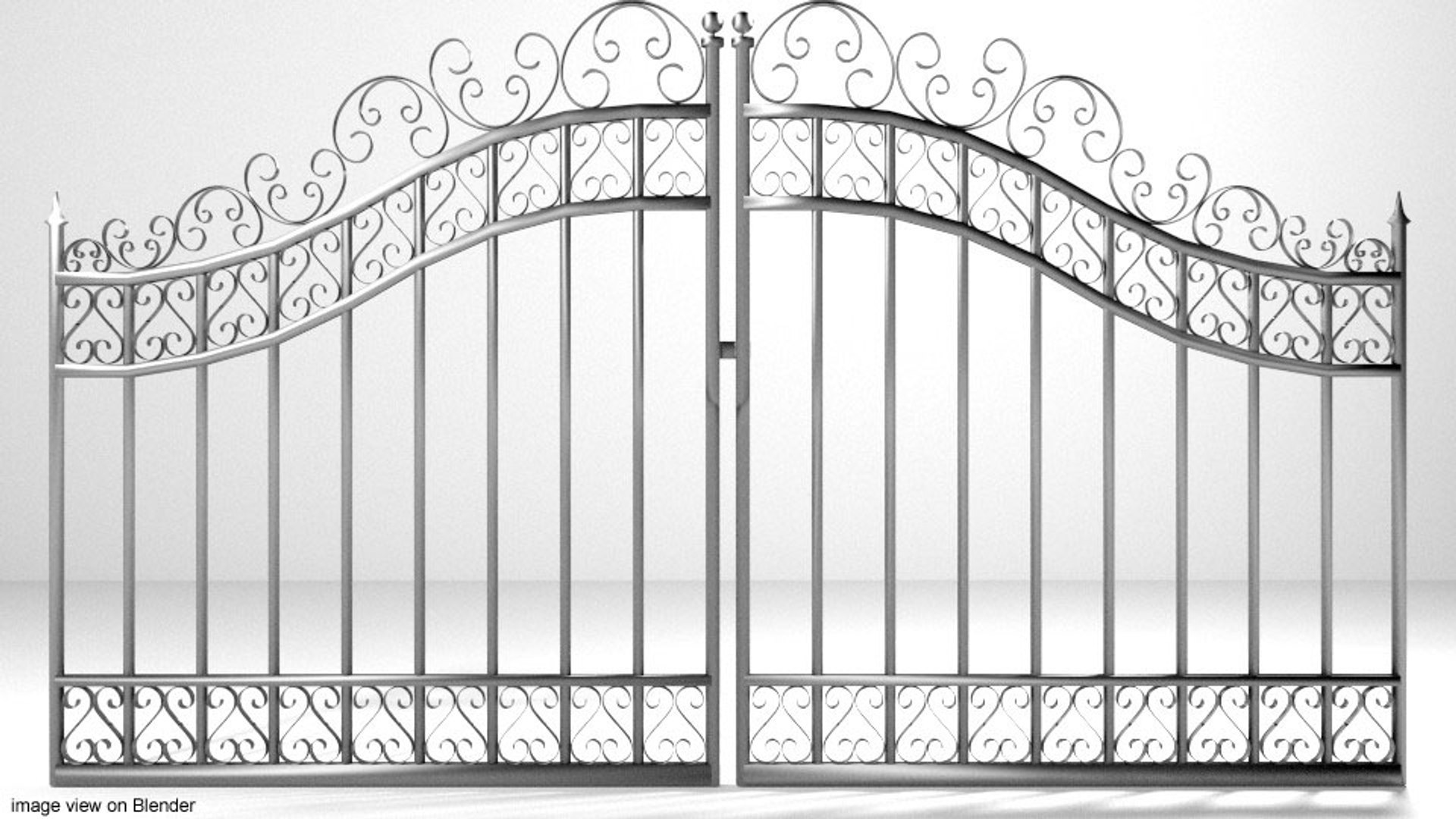 3d Steel Gate Door Model