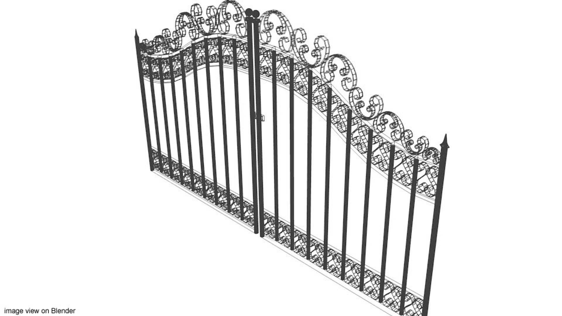 3d Steel Gate Door Model