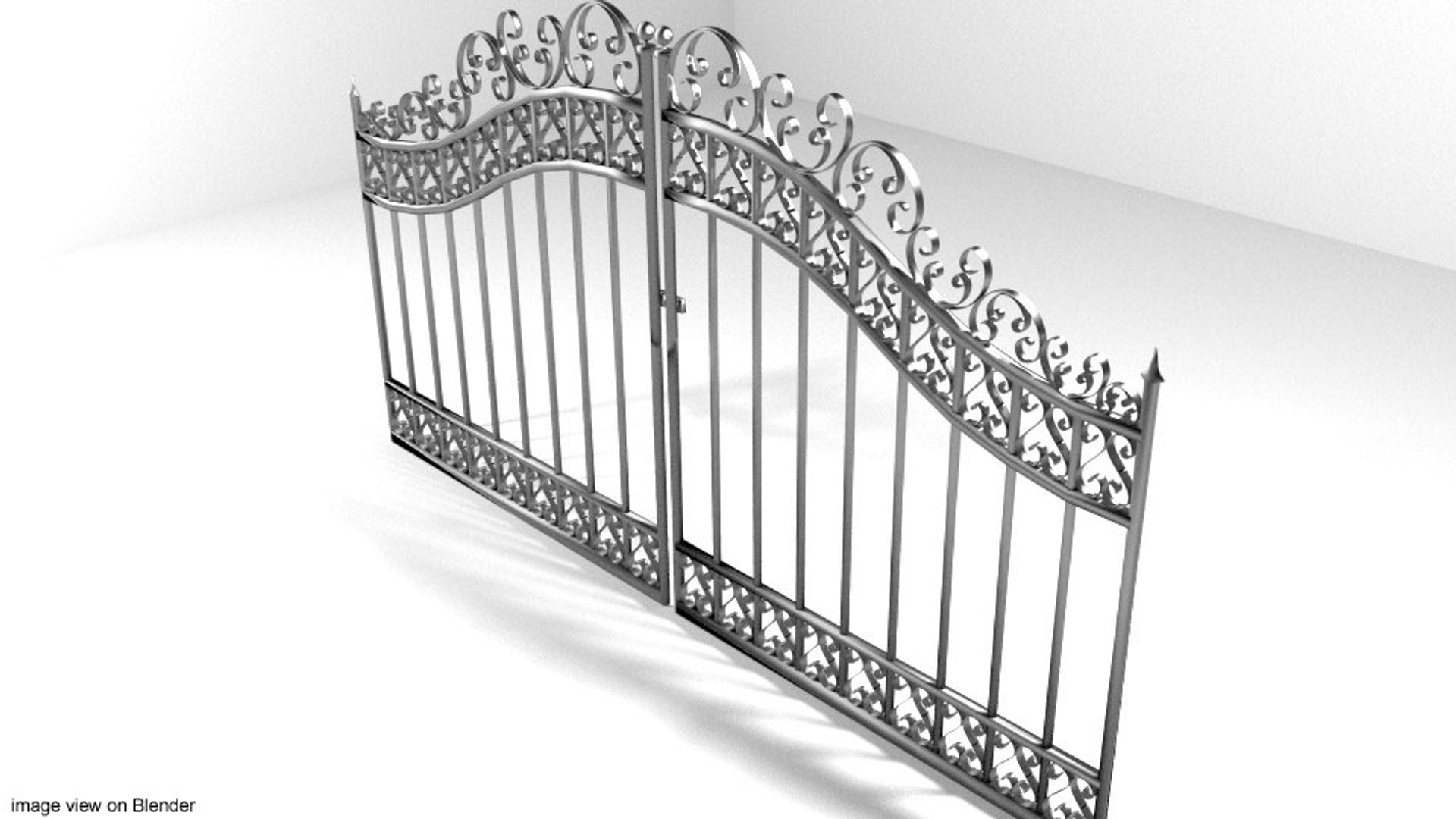 3d Steel Gate Door Model
