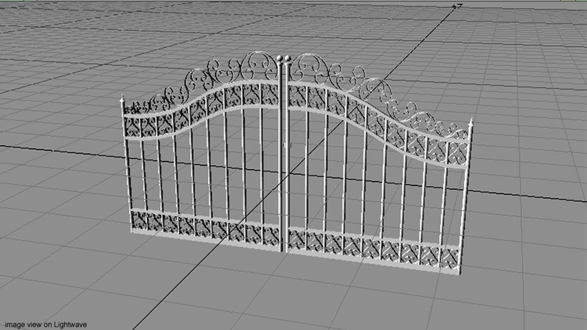 3d Steel Gate Door Model