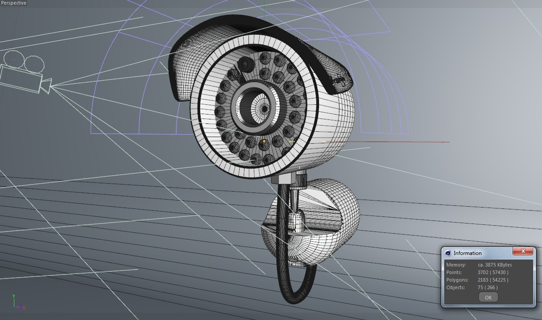 3d Model Of Security Camera
