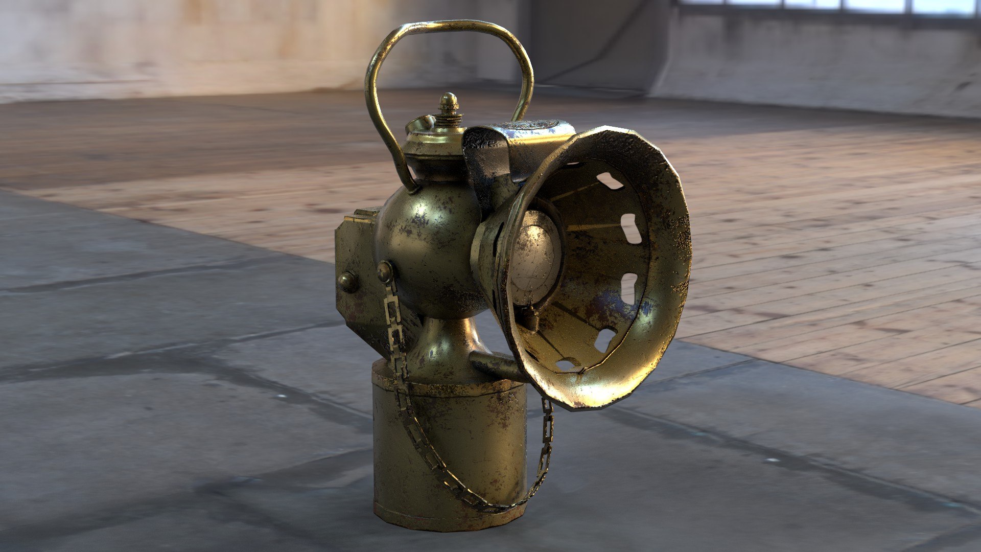 3D Antique Carbide Lamp Model - TurboSquid 2344022