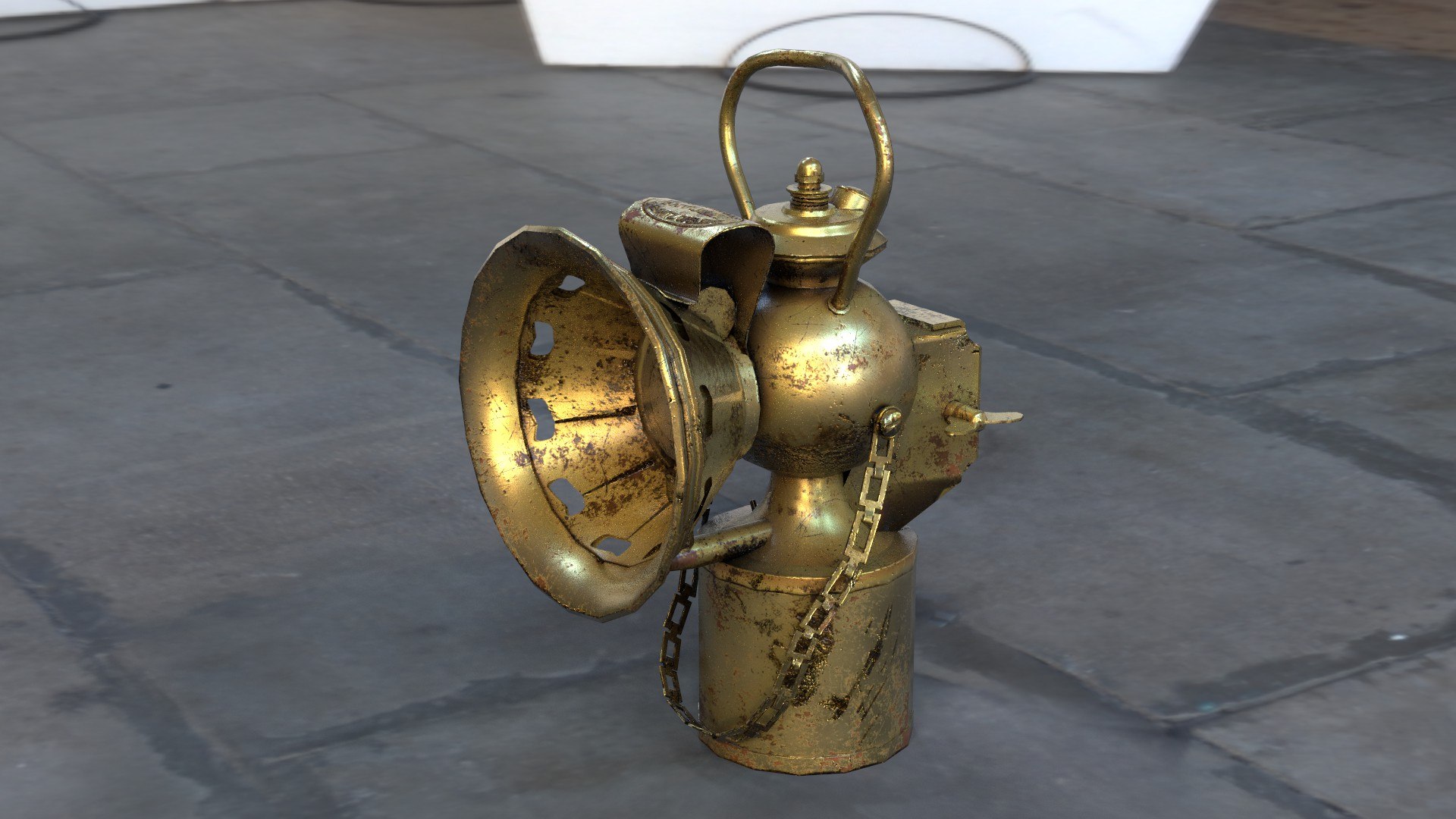3D Antique Carbide Lamp Model - TurboSquid 2344022