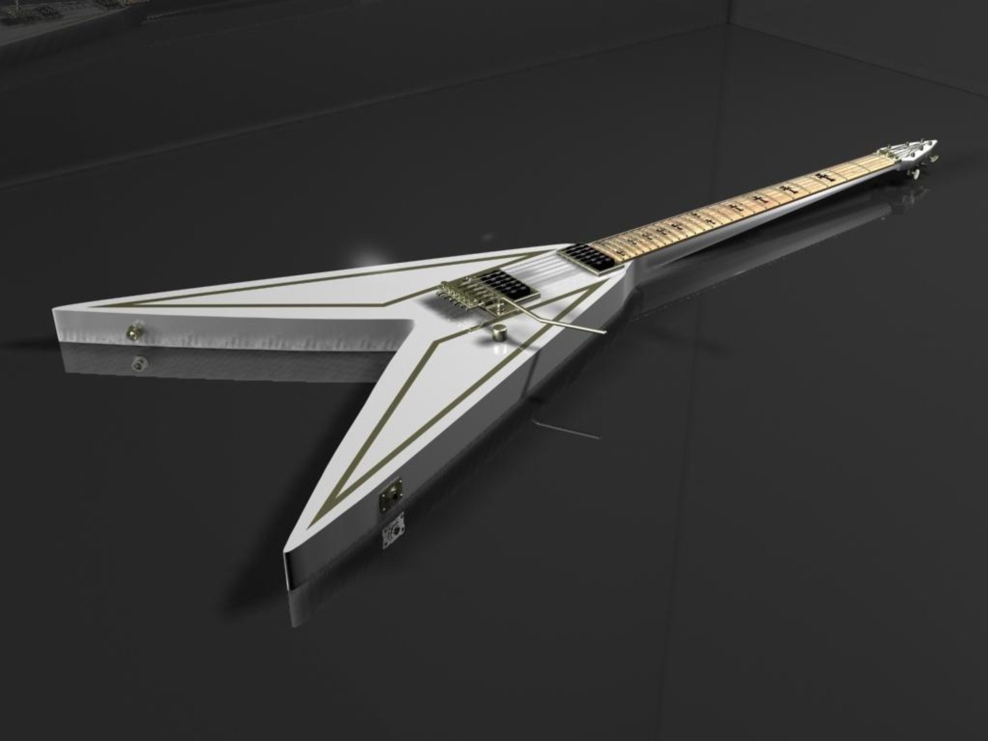 3d Flying V Guitar Model