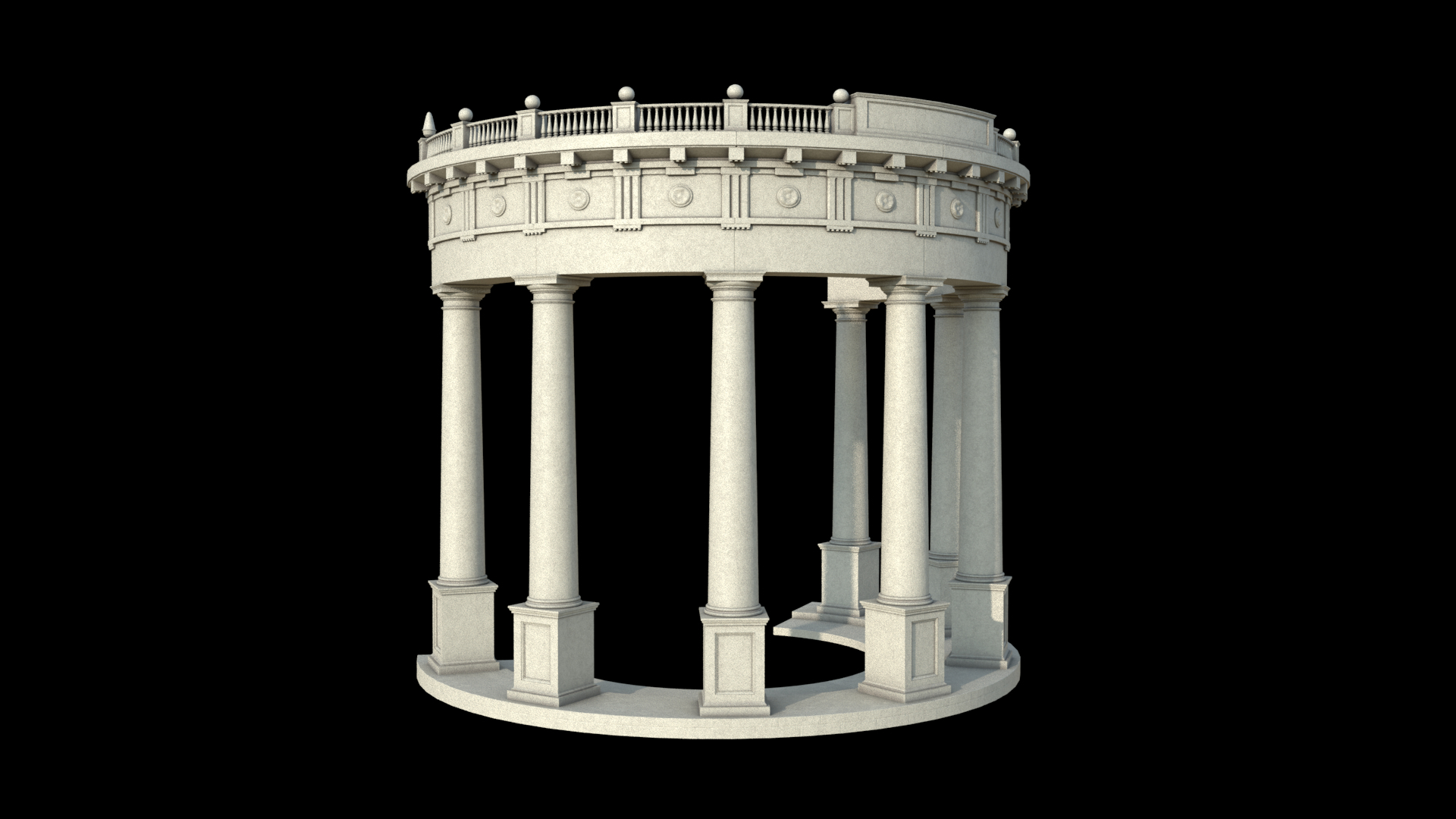 3D Rotunda Greek Order Model - TurboSquid 2072920