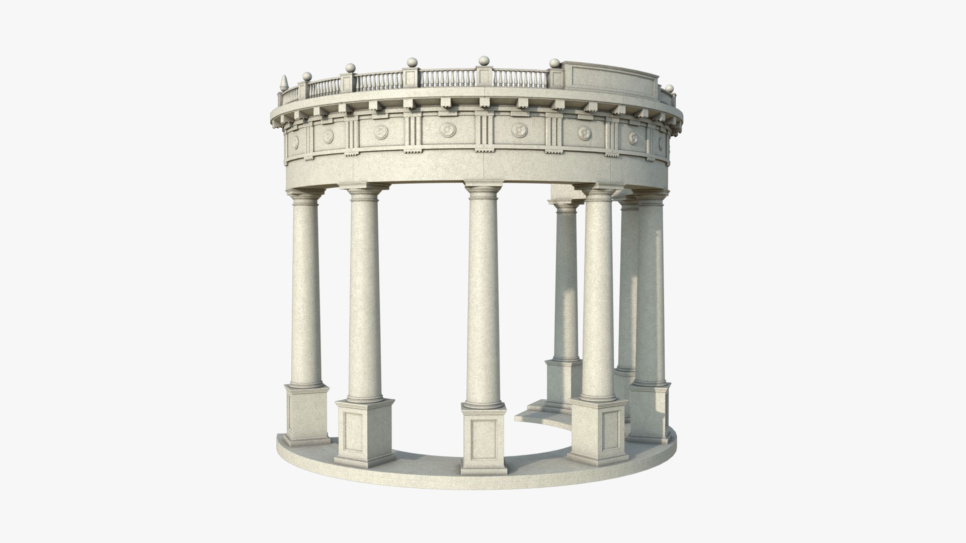 3D Rotunda Greek Order Model - TurboSquid 2072920