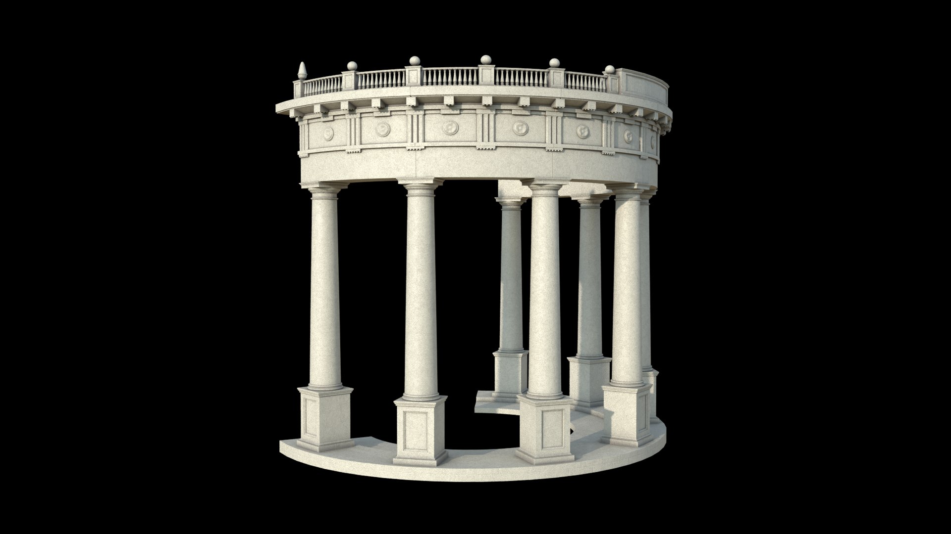 3D Rotunda Greek Order Model - TurboSquid 2072920