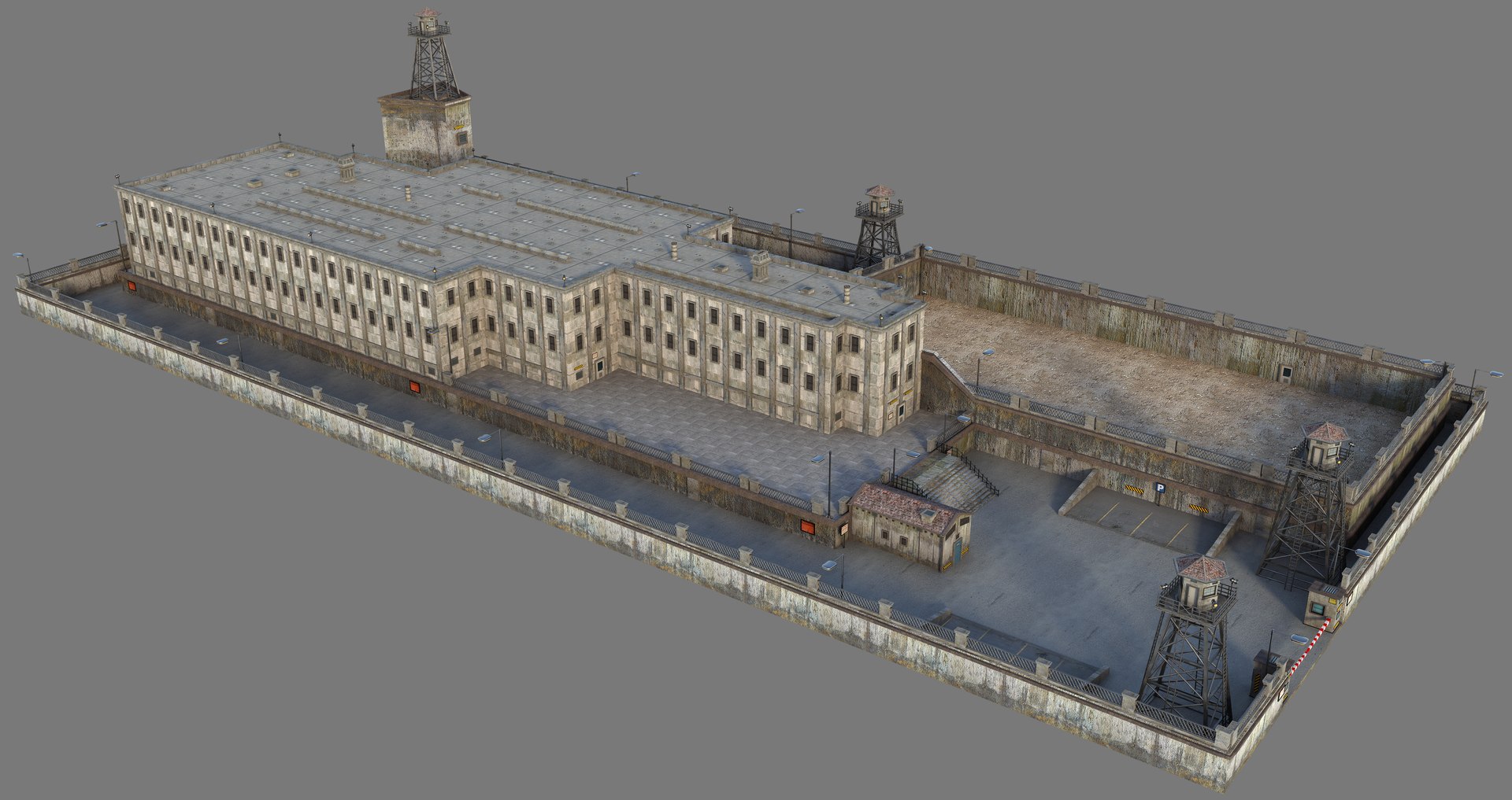 3D Prison Architecture Building - TurboSquid 1366100