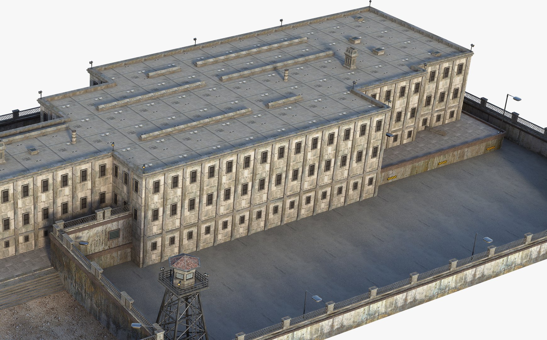 3D Prison Architecture Building - TurboSquid 1366100