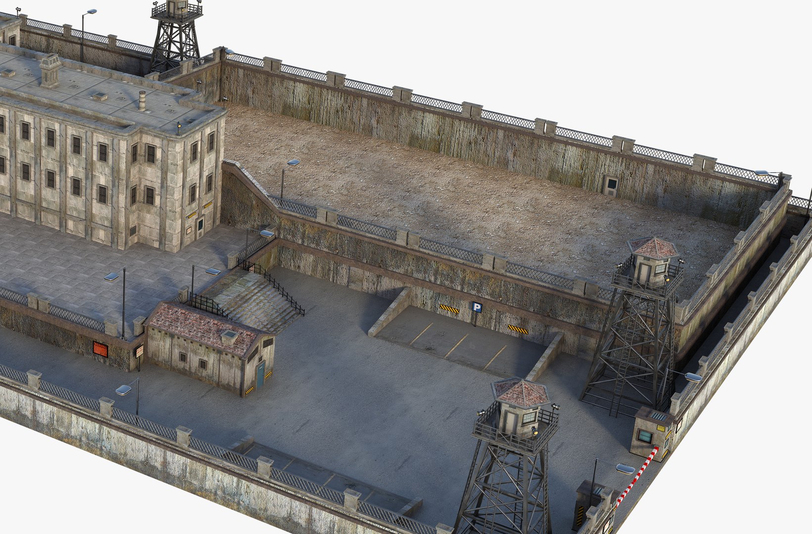 3D Prison Architecture Building - TurboSquid 1366100