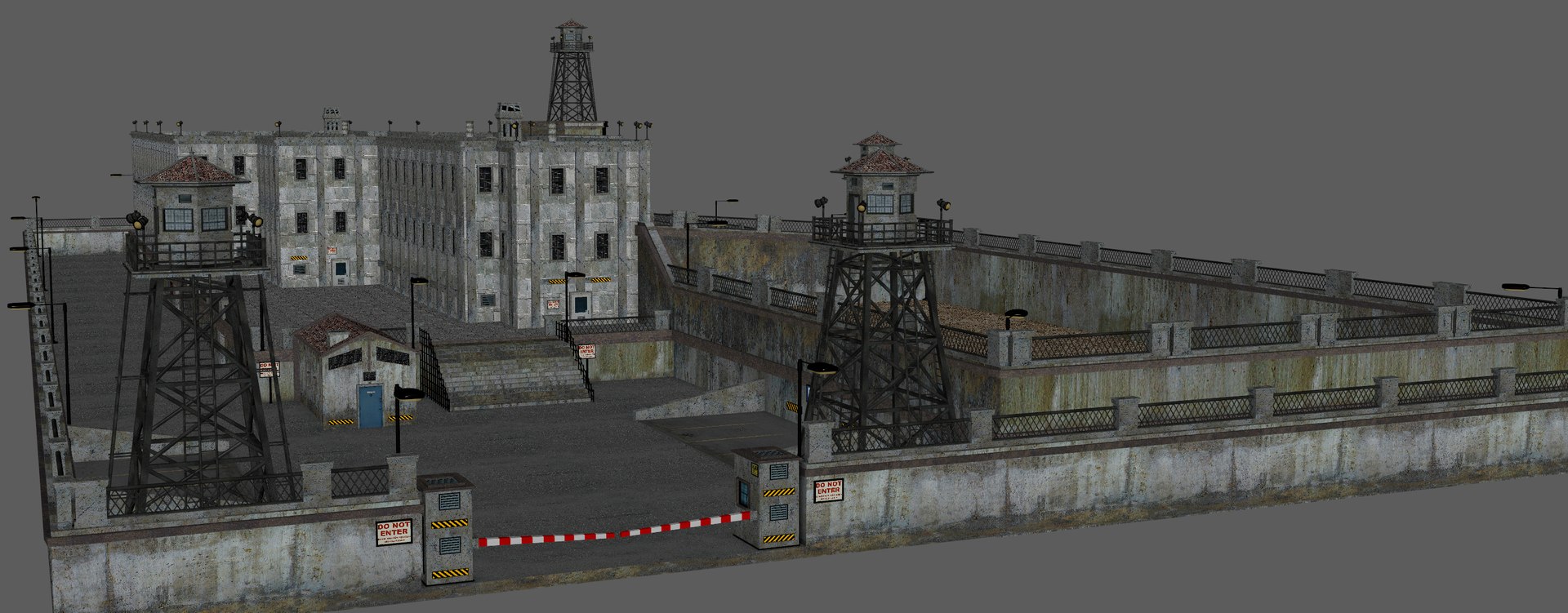3D Prison Architecture Building - TurboSquid 1366100
