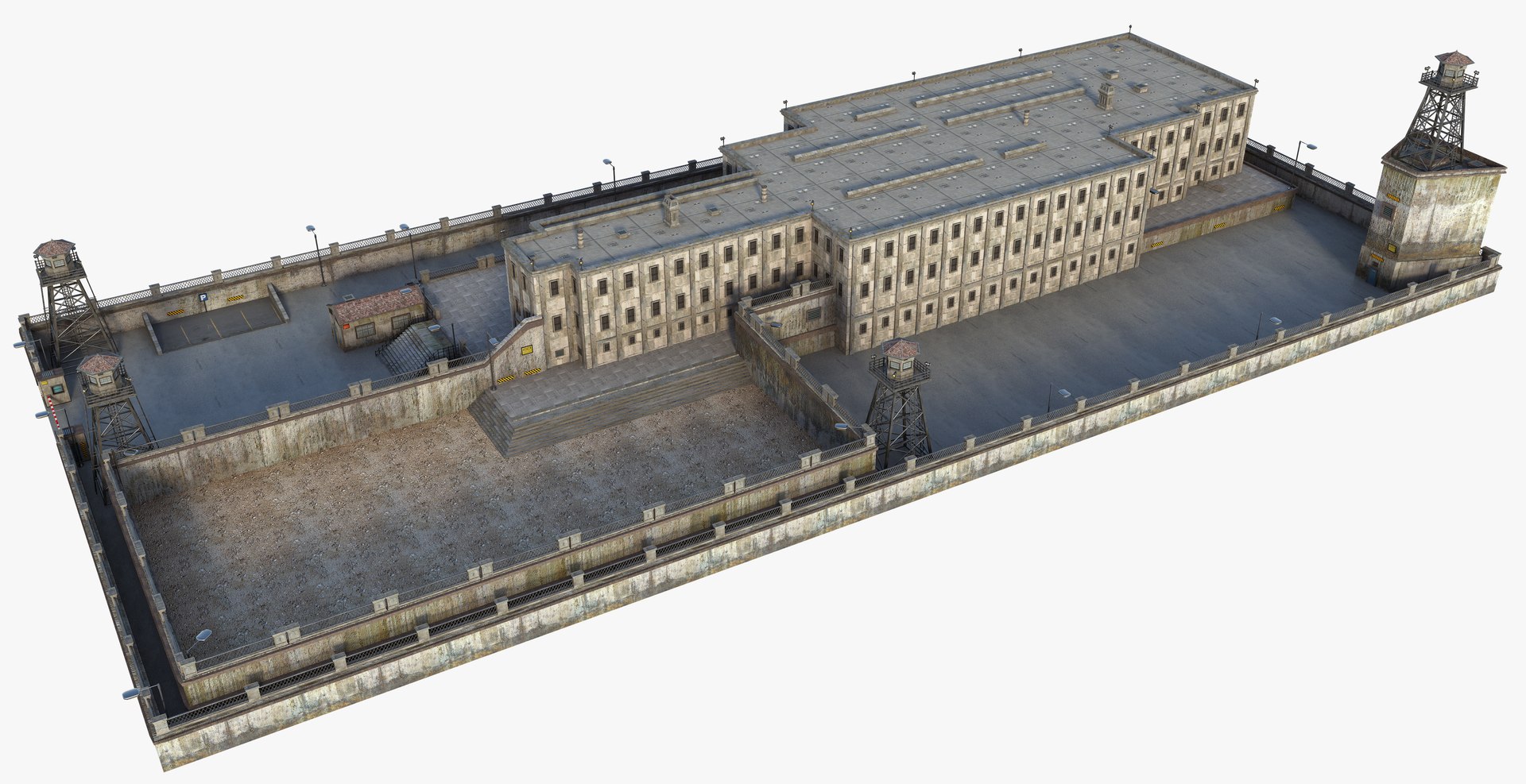 3D Prison Architecture Building - TurboSquid 1366100