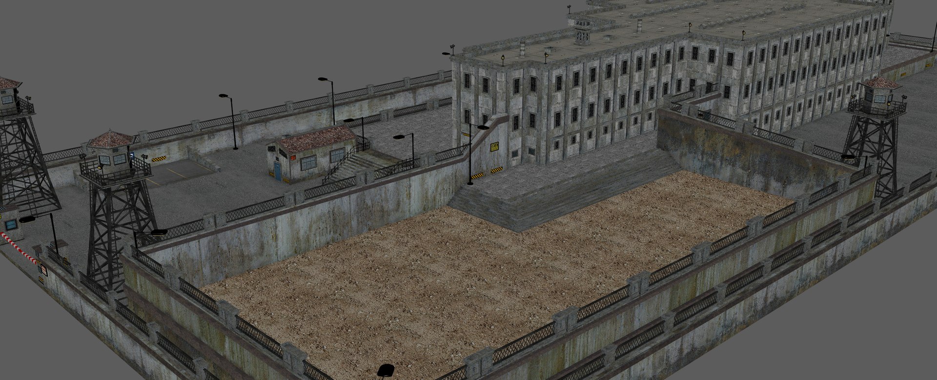3D Prison Architecture Building - TurboSquid 1366100