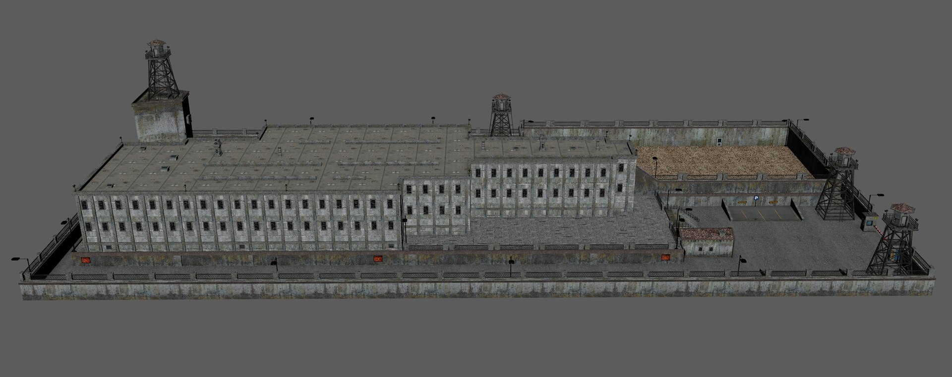 3D Prison Architecture Building - TurboSquid 1366100