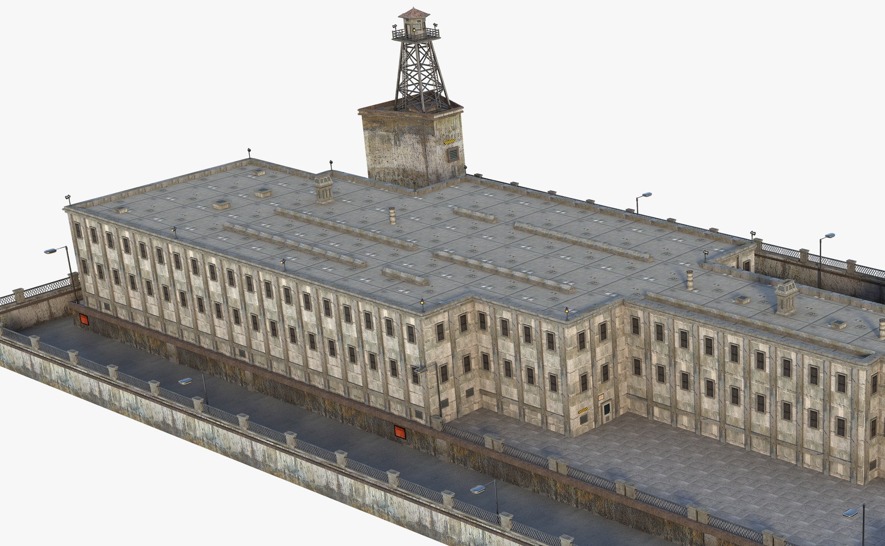 3D Prison Architecture Building - TurboSquid 1366100