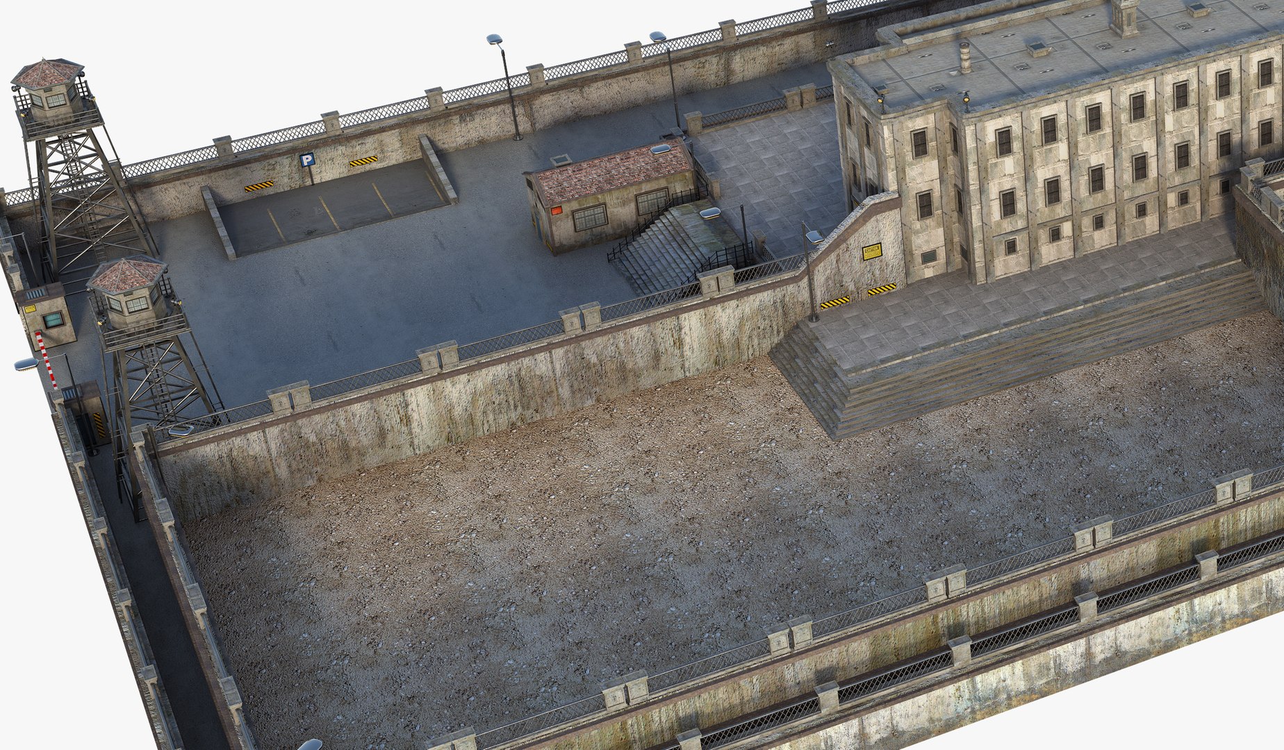 3D Prison Architecture Building - TurboSquid 1366100