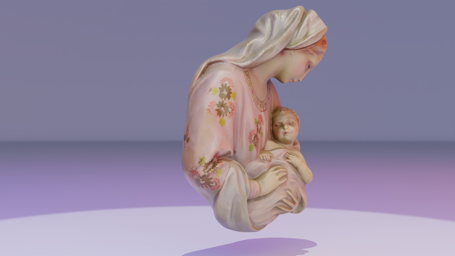 3D Mary With Baby Jesus Low-poly 3D Model - TurboSquid 1795103