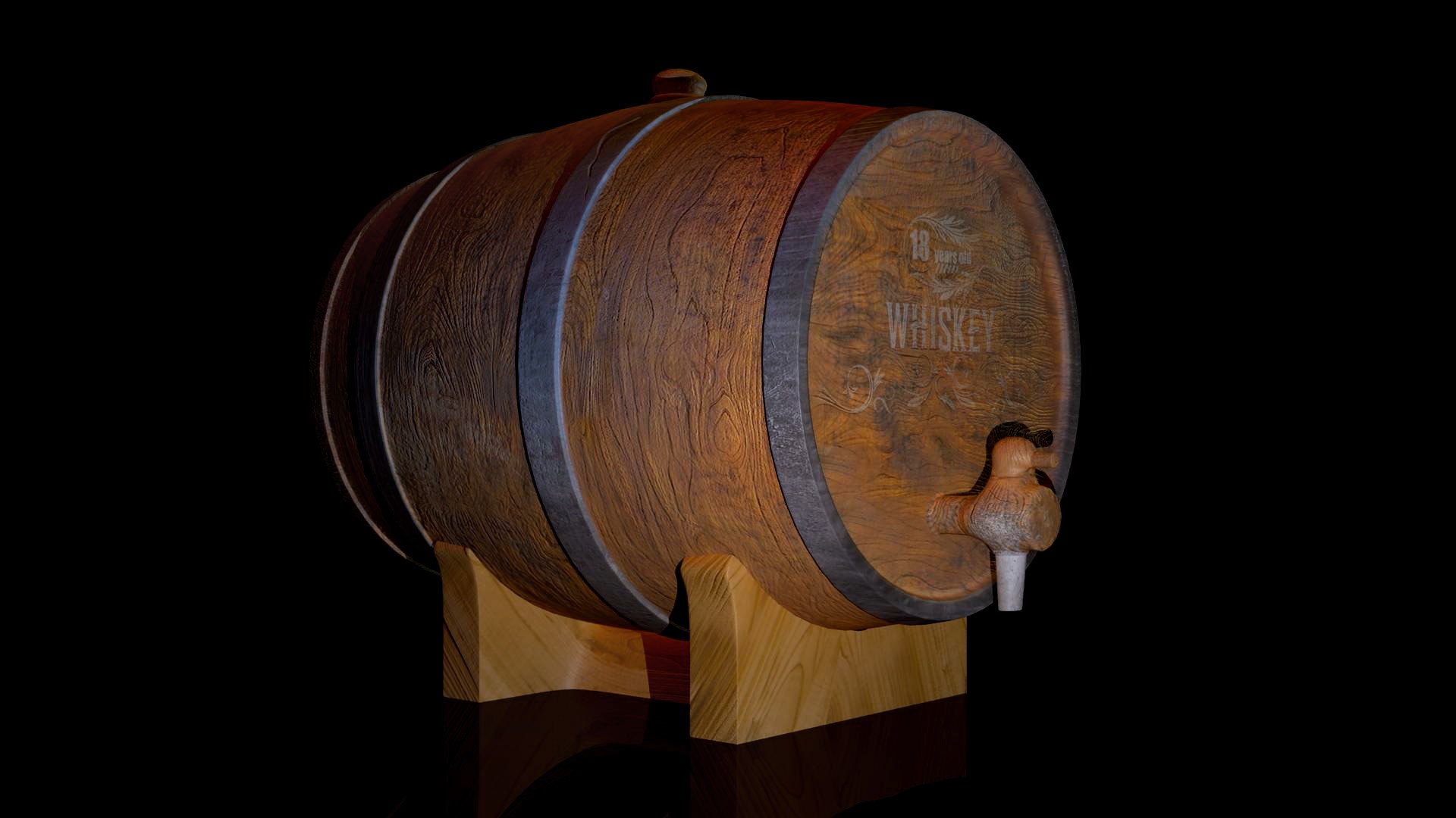 Whiskey Barrel 3D Model - TurboSquid 2113631