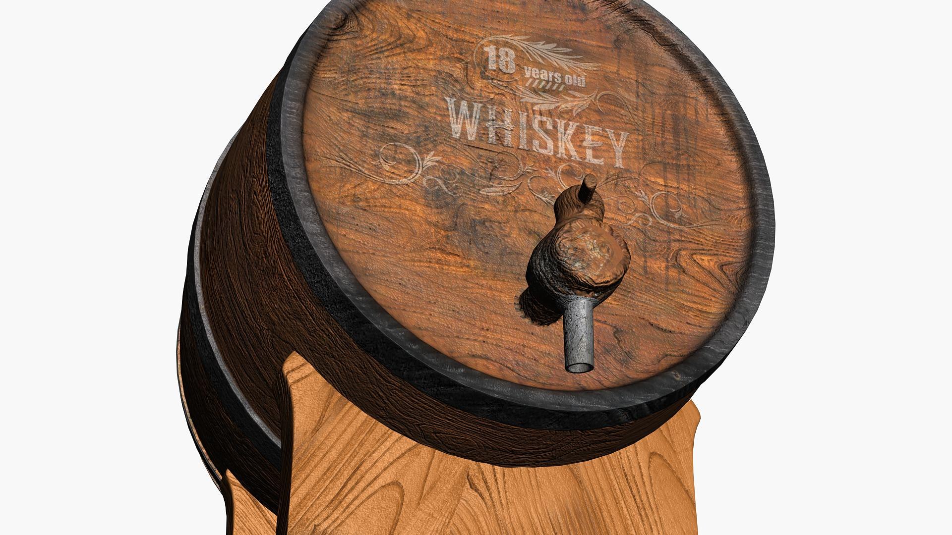 Whiskey Barrel 3D Model - TurboSquid 2113631