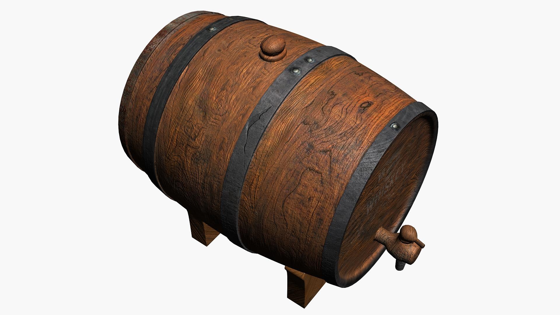 Whiskey Barrel 3D Model - TurboSquid 2113631