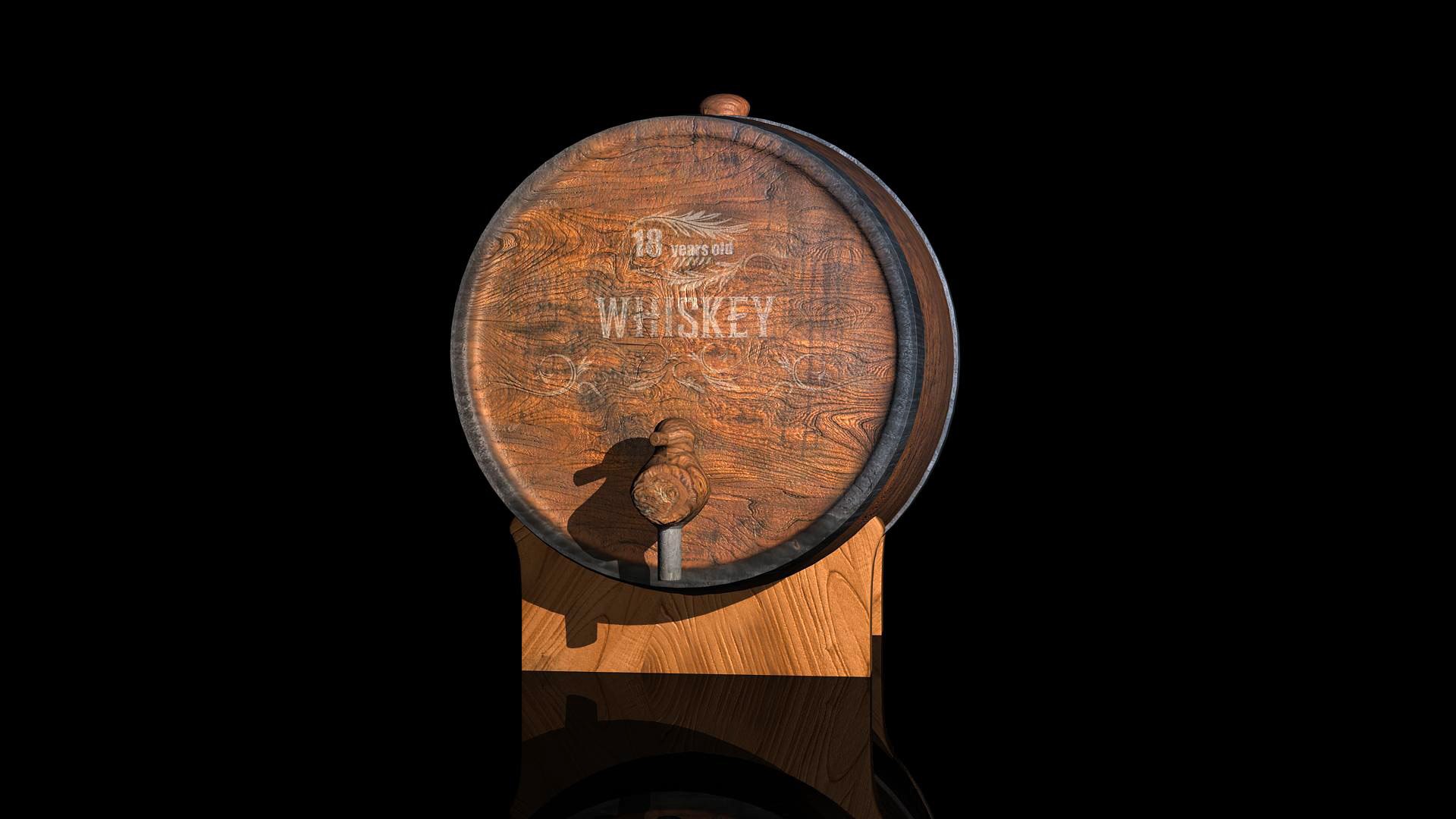 Whiskey Barrel 3D Model - TurboSquid 2113631