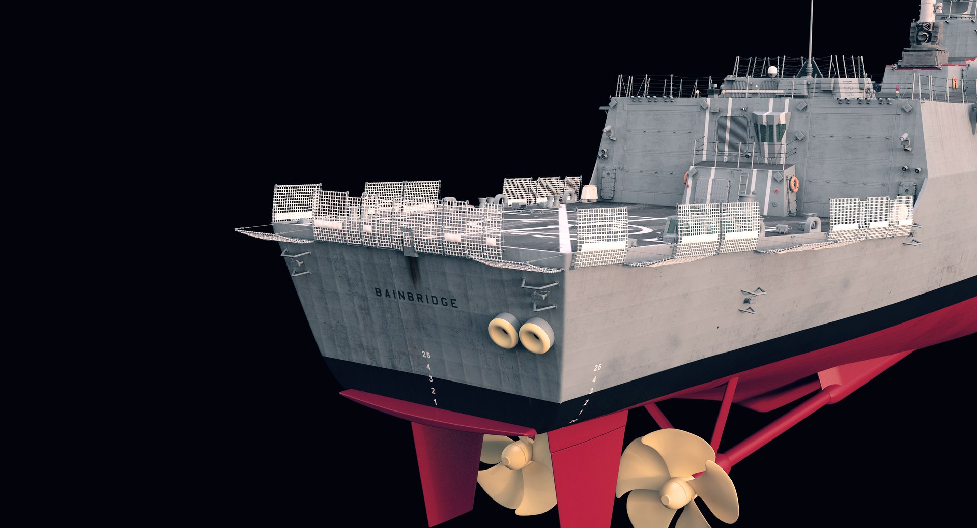 Uss Bainbridge 3d Model