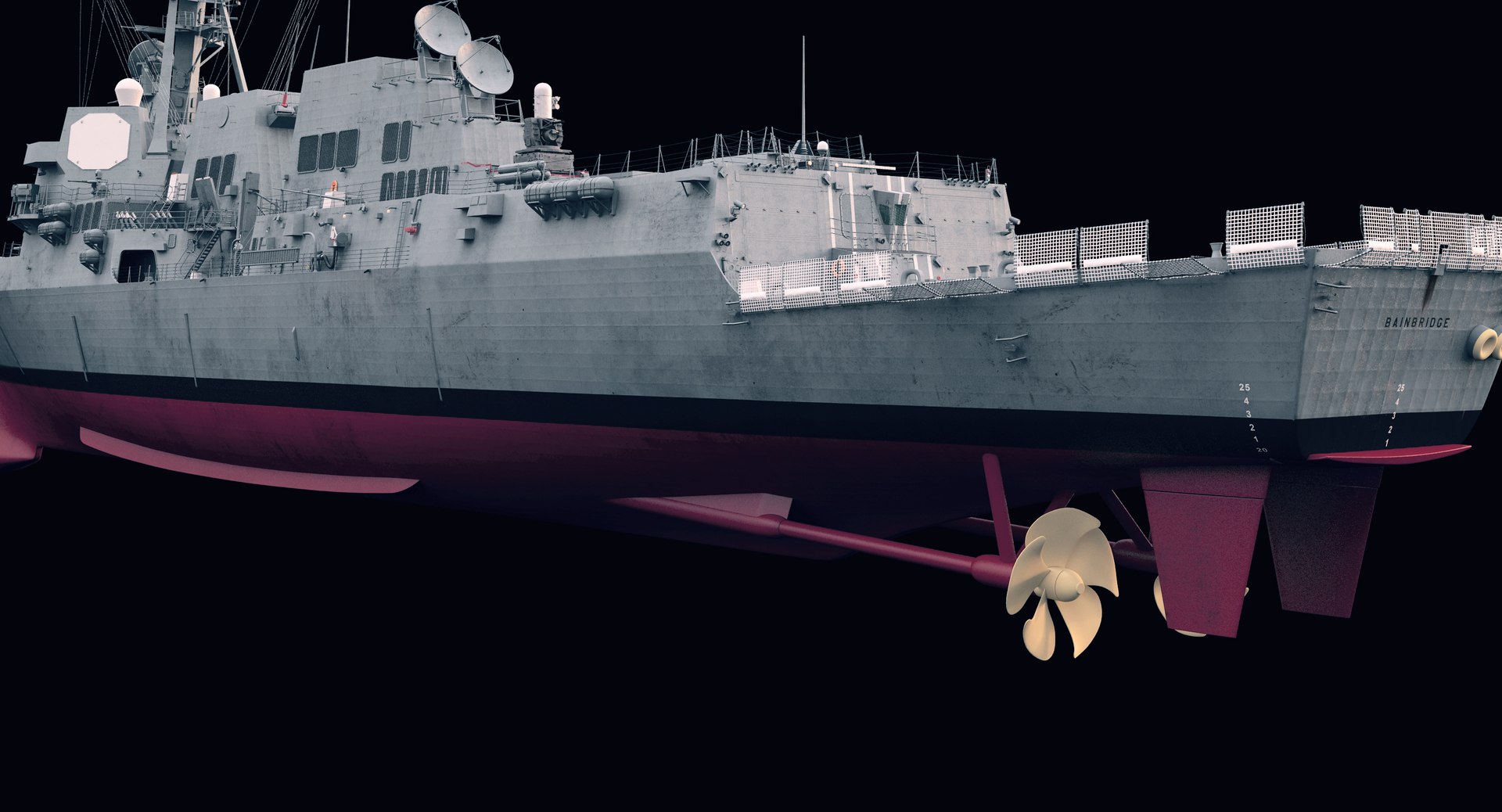 Uss Bainbridge 3d Model