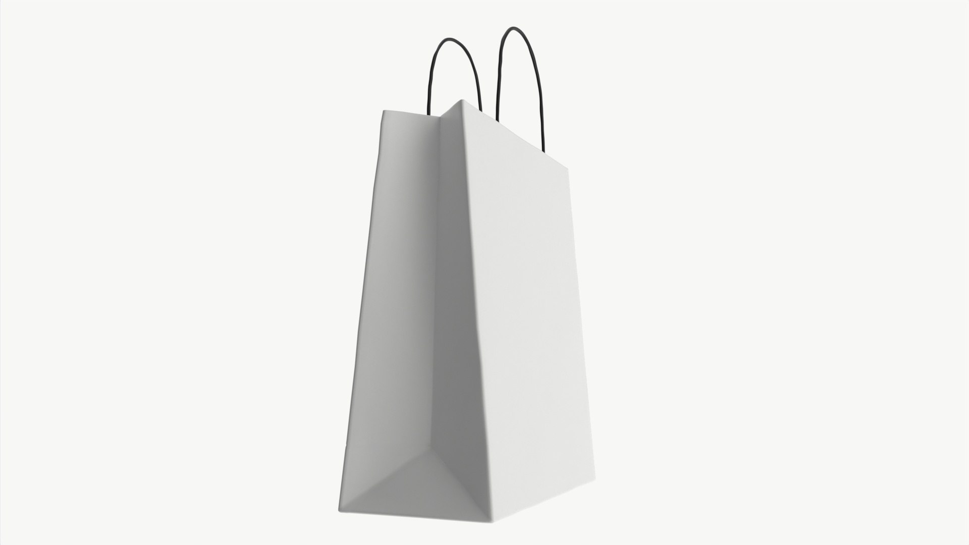 White Paper Bag With Handles 03 Model - TurboSquid 1920636