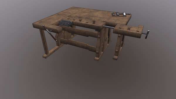 modelo 3d Banco de trabajo medieval - TurboSquid 1637393
