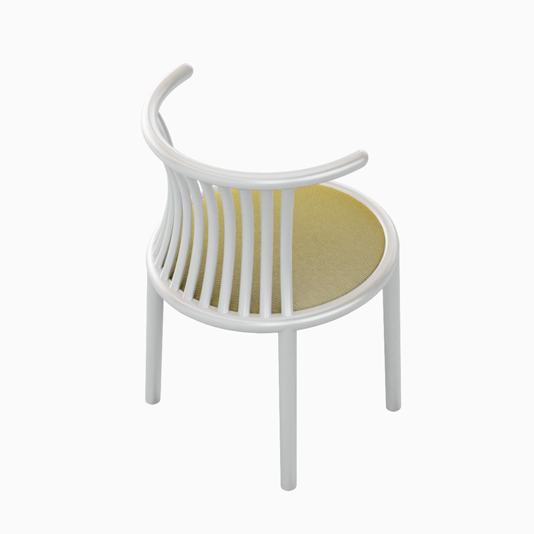3D Curved Iron Chair 06 Model - TurboSquid 2283116