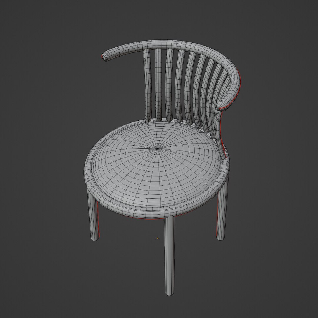 3D Curved Iron Chair 06 Model - TurboSquid 2283116