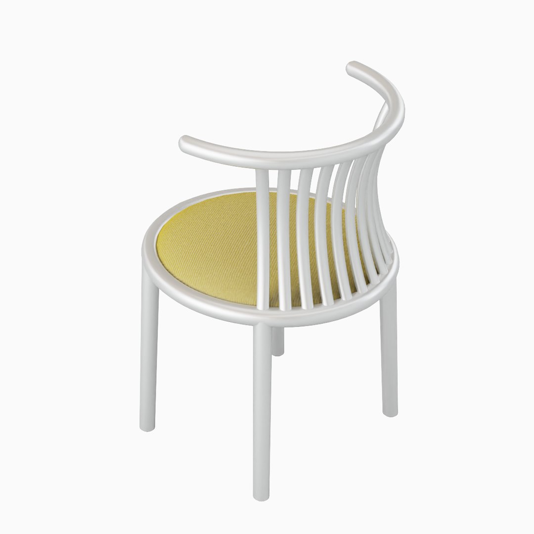 3D Curved Iron Chair 06 Model - TurboSquid 2283116