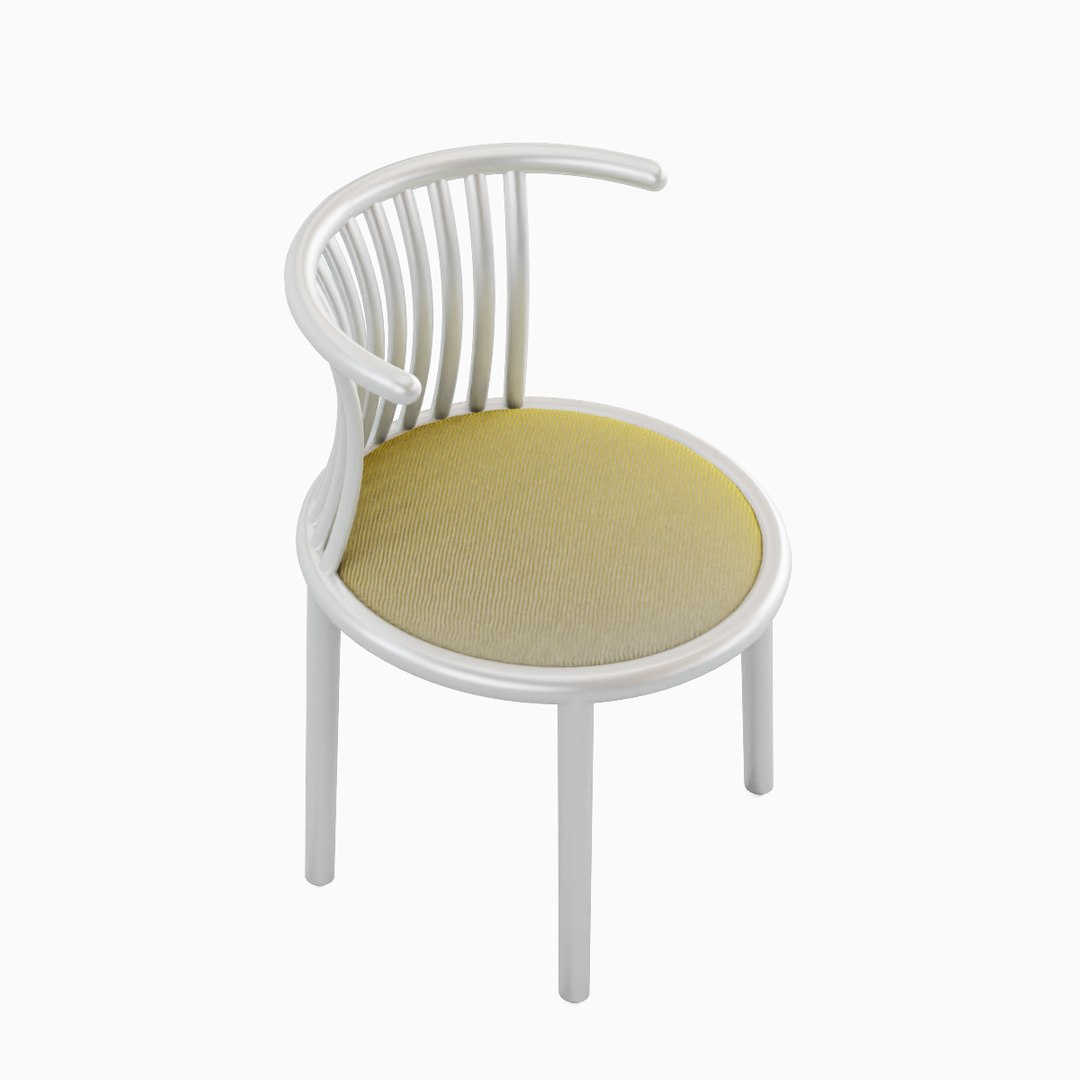 3D Curved Iron Chair 06 Model - TurboSquid 2283116