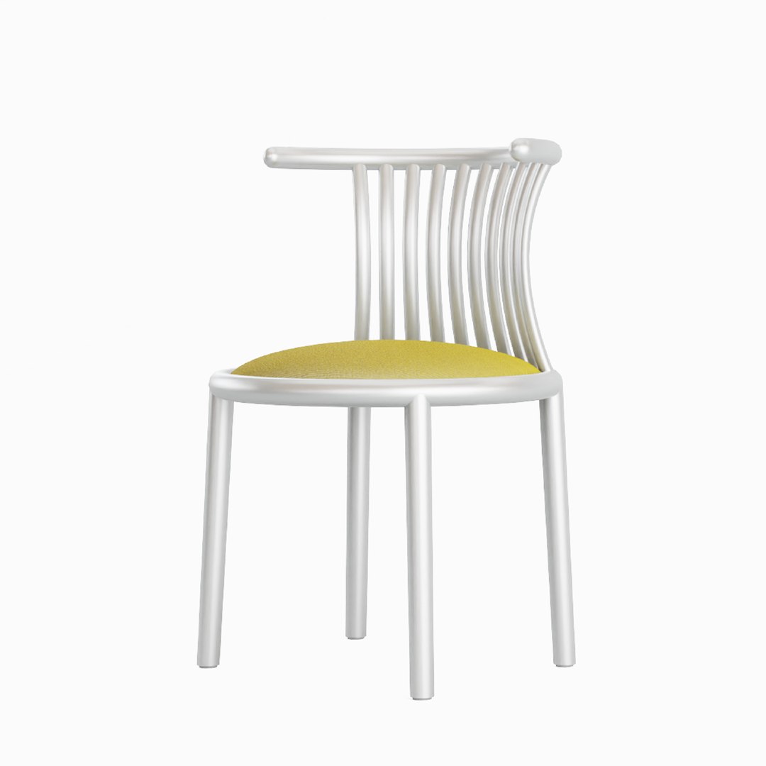 3D Curved Iron Chair 06 Model - TurboSquid 2283116