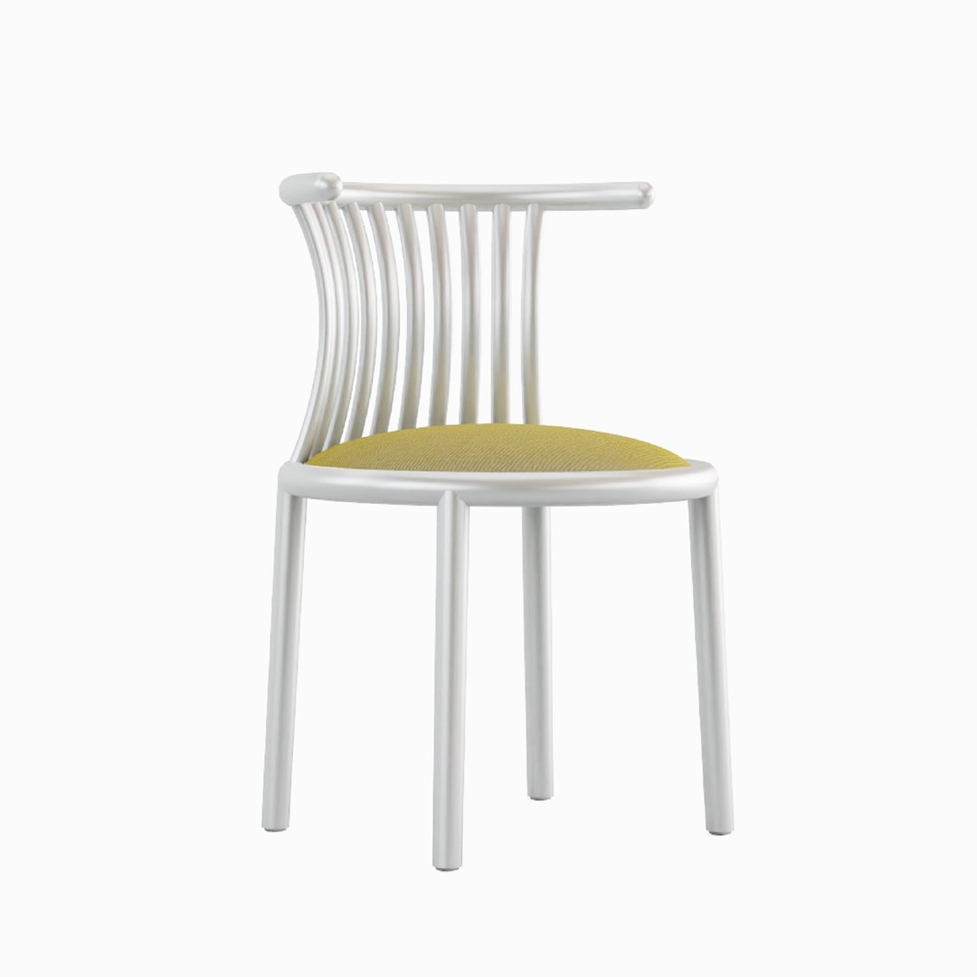 3D Curved Iron Chair 06 Model - TurboSquid 2283116