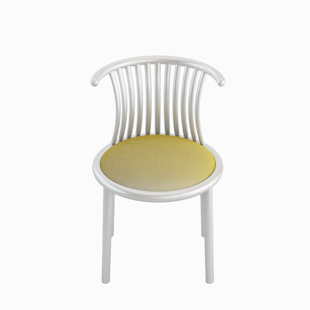3D Curved Iron Chair 06 Model - TurboSquid 2283116
