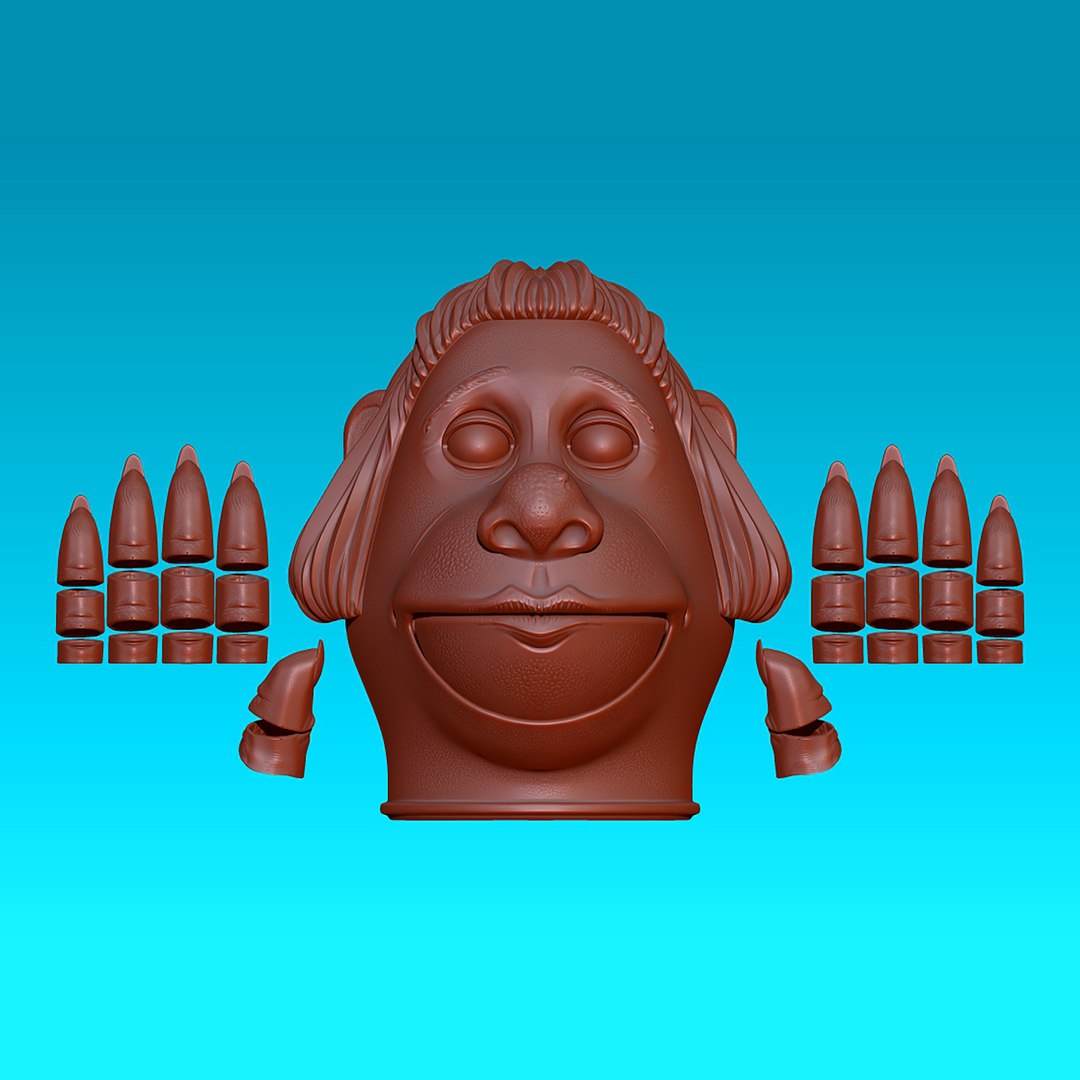 Titere bocon y 2 parpados - Mouth puppet and 2 eyelids model ...