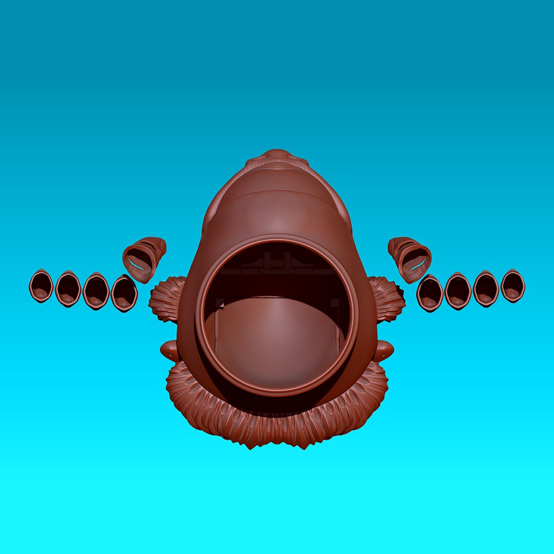 Titere bocon y 2 parpados - Mouth puppet and 2 eyelids model ...