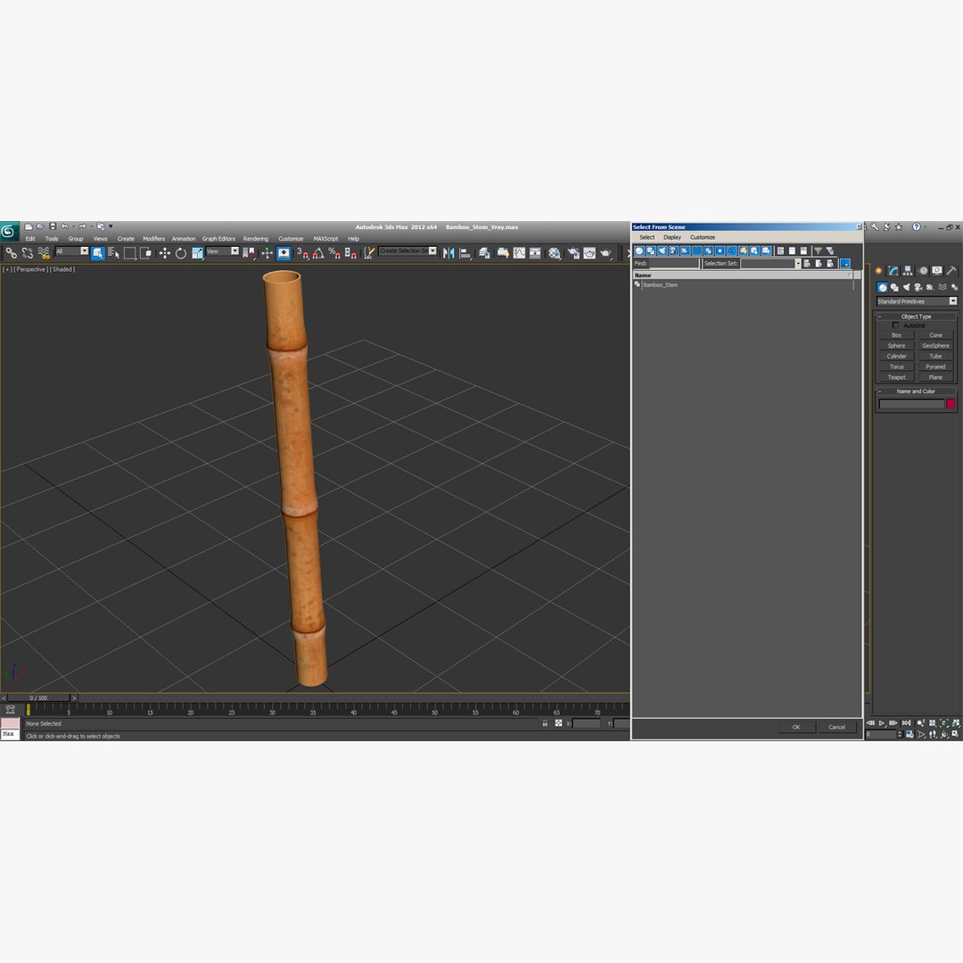 bamboo stem 3d model