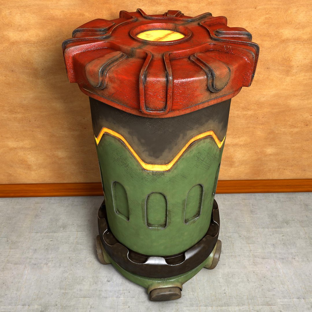 cylindric container 3d obj