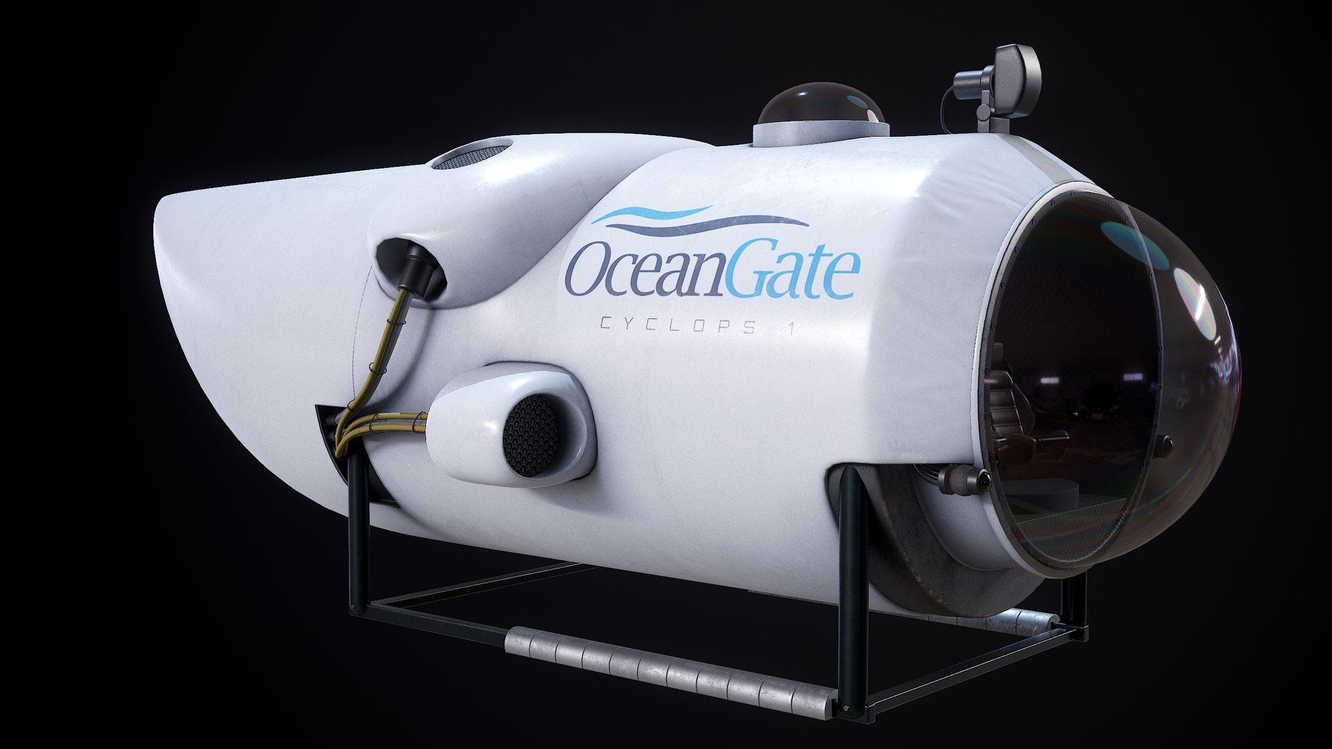 Submarine Touring Ocean Gate Cyclops PBR 3D model - TurboSquid 1754071