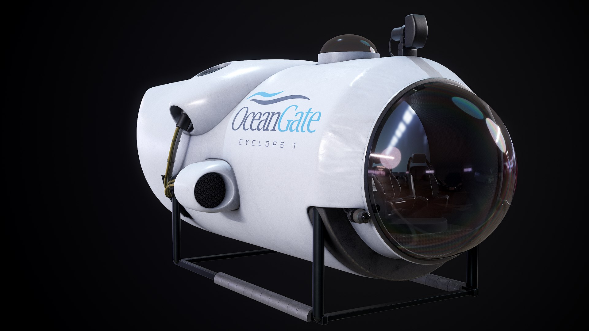 Submarine Touring Ocean Gate Cyclops PBR 3D model - TurboSquid 1754071
