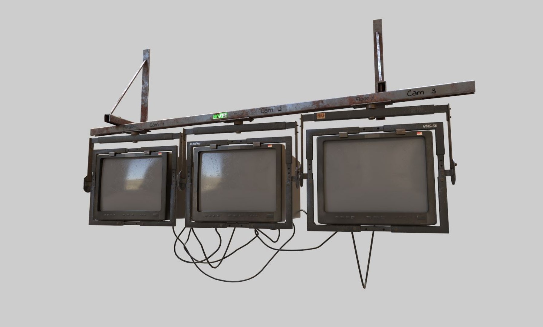 Security Monitors 3D Model - TurboSquid 1827322