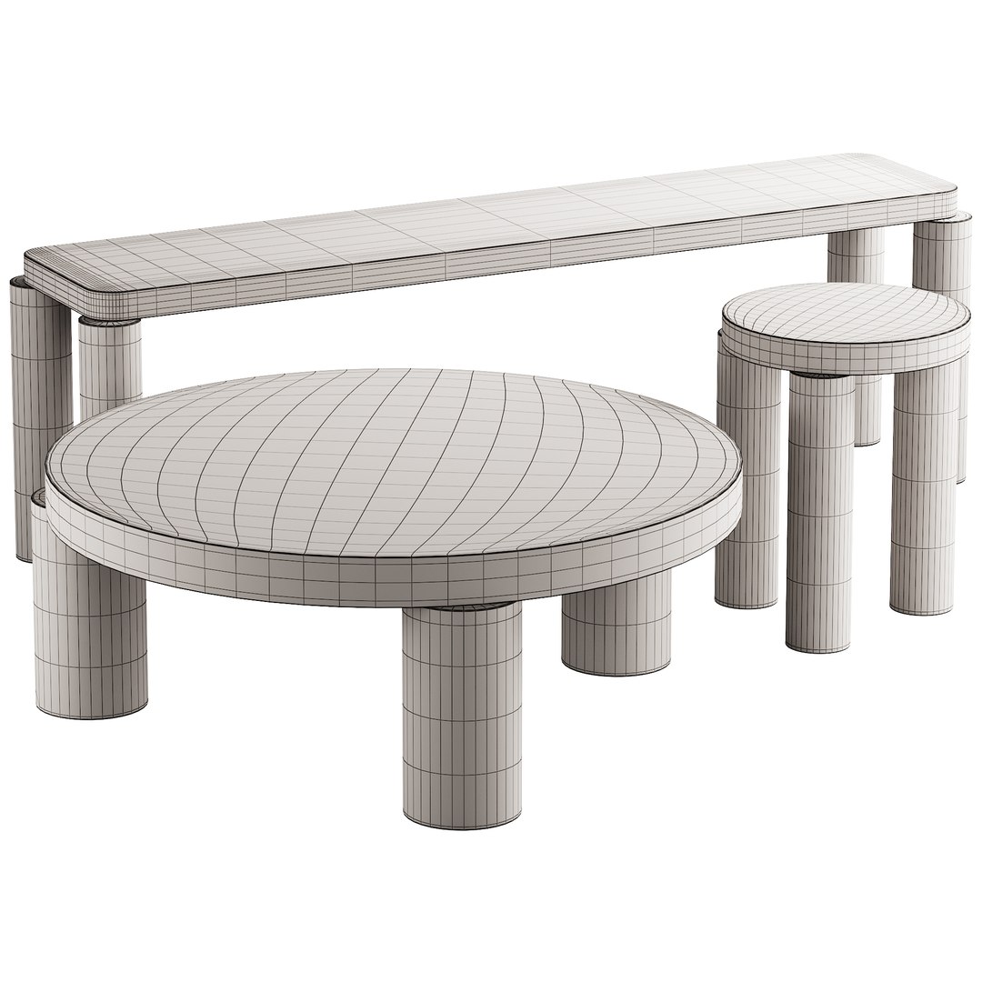 3D 310 Resident Offset Coffee Side Table Model - TurboSquid 2070010