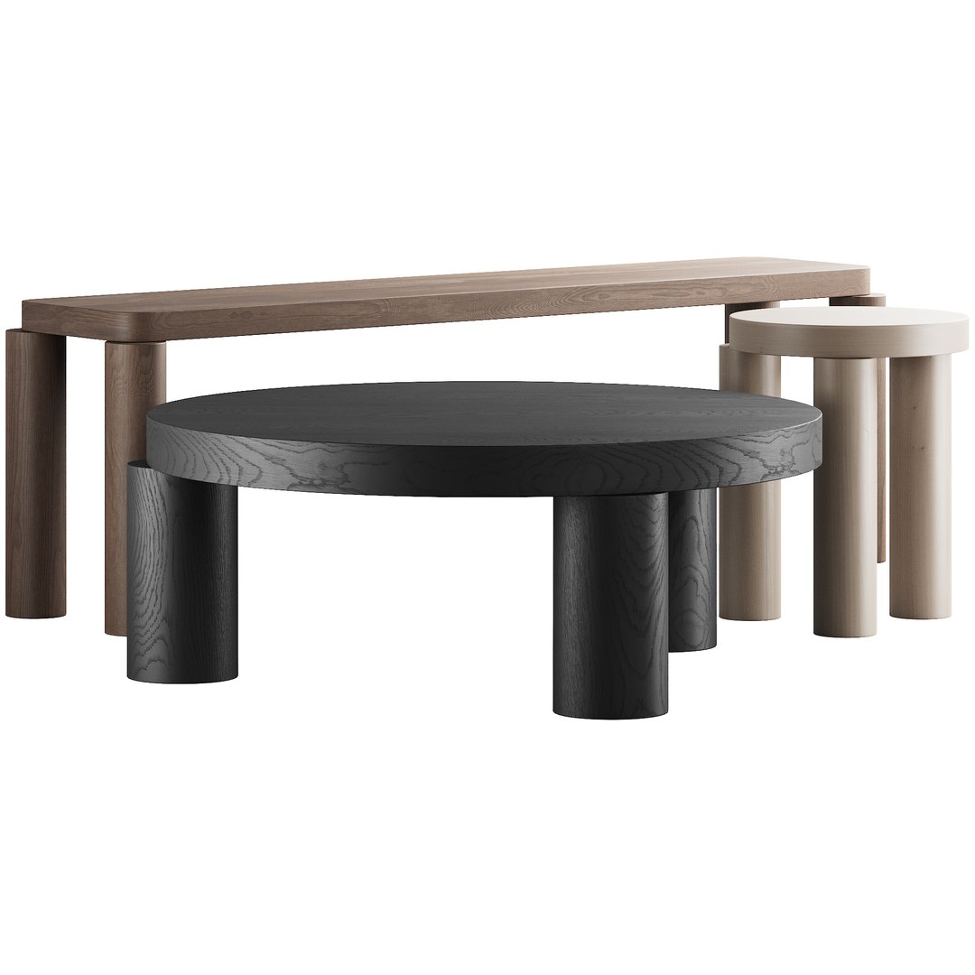 3D 310 Resident Offset Coffee Side Table Model - TurboSquid 2070010