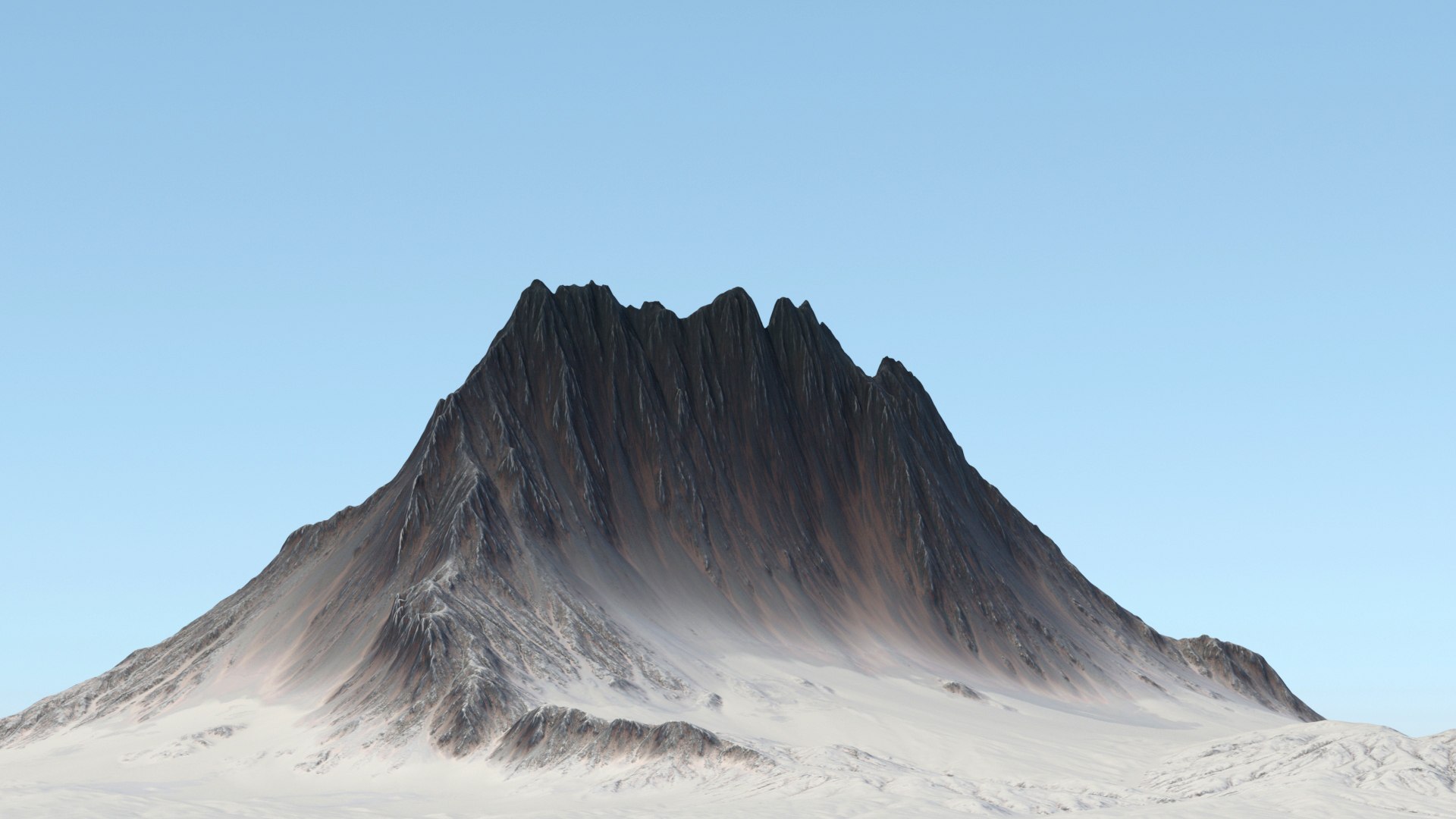 Snowy mountain small ridge model - TurboSquid 1826157